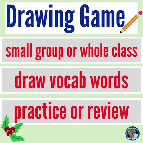French Christmas Vocabulary Interactive & Fun Drawing Game Noël Activity