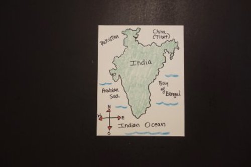 how to draw easy india map