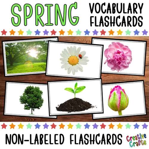 Common SPRING Vocabulary Flashcards with Real Photos | Non-Labeled ...