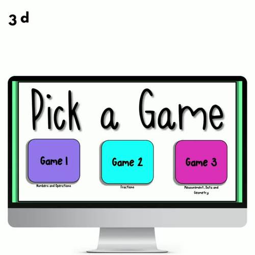 End of Year 5th Grade Math Review Activity TicTacToe Game, for PowerPoint