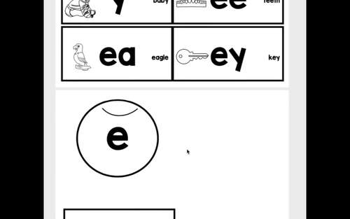 Sound Wall Phonics Posters Black and White Cards with Pictures | TPT