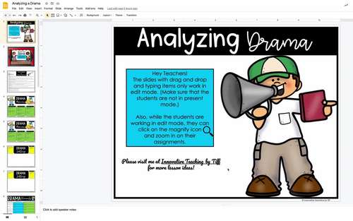 Analyzing a Drama by Innovative Teaching by Tiff | TpT
