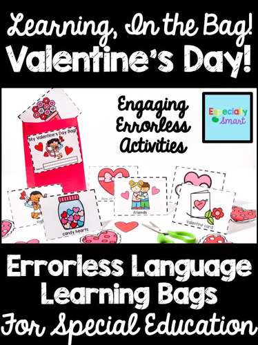 Errorless Valentine's Day craft Worksheets for Special Education and ...