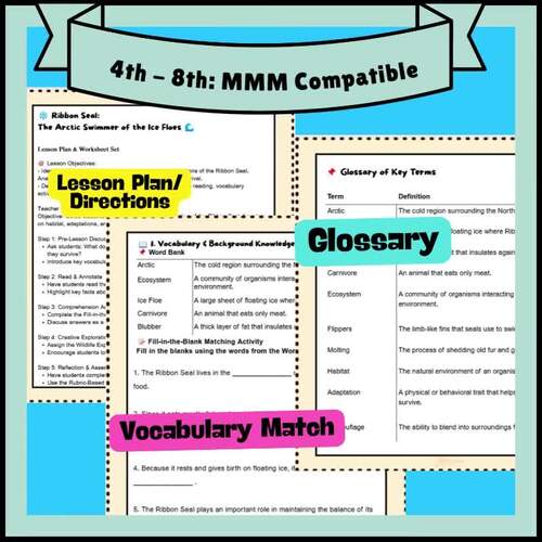 MMM Ribbon Seal: Engaging Activities & Printable Worksheets | TPT