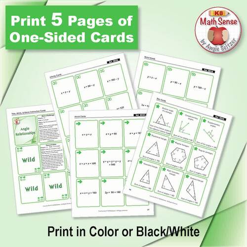 Angle Relationships: Geometry Math Games & Activities 8G18 | Algebra ...