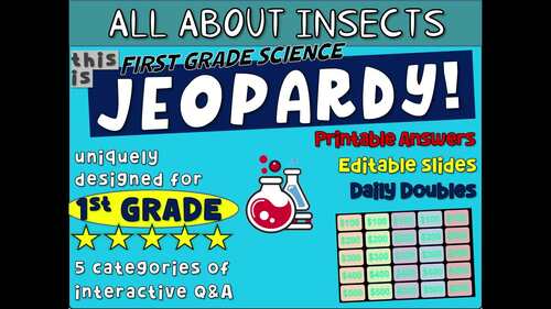 FIRST GRADE SCIENCE JEOPARDY BUNDLE! Weather, Plants, Insects, Engineering