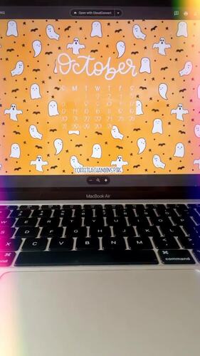 October Desktop Wallpaper & Backgrounds for Halloween | Pink and Orange