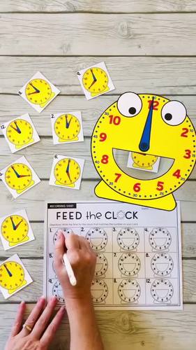 Feed the Clock - Telling Time to the Hour, Half Hour, and Quarter Hour