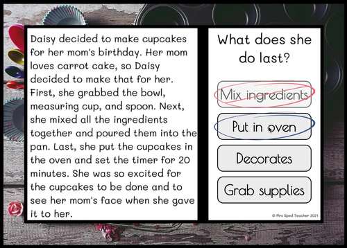 Short Passage Reading Comprehension Boom Cards™ | Deck 12 by Mrs Sped ...