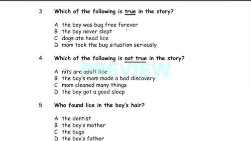 Bugs in My Hair! Quiz, Vocab & Puzzles by Kevin Meehan by Kevin Meehan