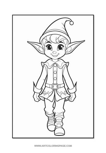 Holiday Elf Coloring Pages Vol 14: Celebrate Creativity with 100 ...