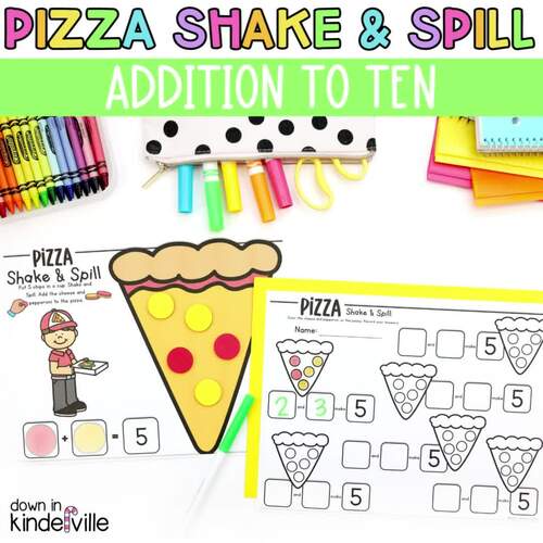 Pizza Shake and Spill Numbers 3-10 | Ways to Make Numbers to 10 | Addition