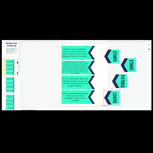 Rhetorical Appeal Digital Matching Game | Distance Learning by Write ...