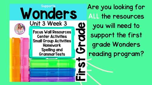 Wonders Reading First Grade Unit 3 Week 3 Centers and Small Group ...