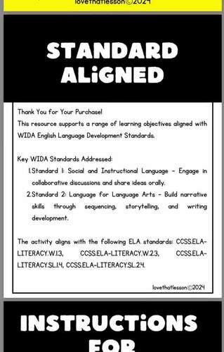 Comic Book Writing, K-5 ELA & ESL; Sequence of Events, Ordering, Story ...