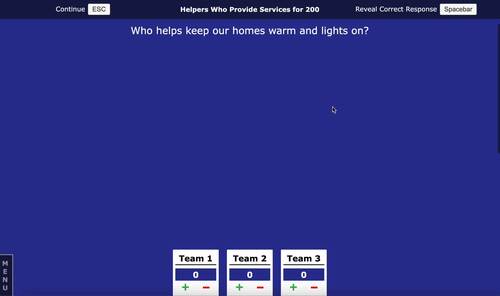 Kindergarten Jeopardy Game: Community Roles by The Lesson Lounge