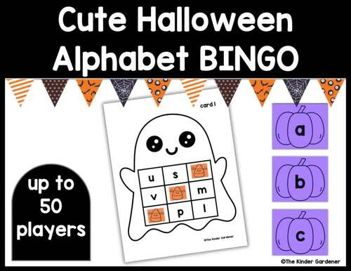 Cute Halloween Alphabet BINGO by The Kinder Gardener | TPT