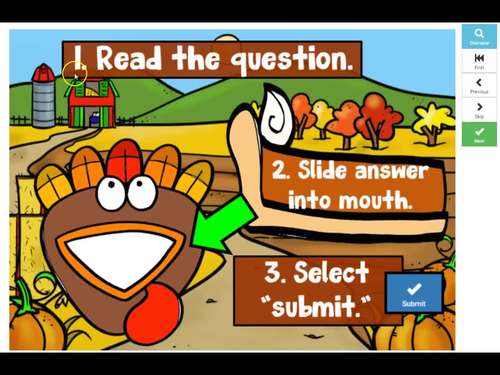 Feed the Turkey (Nouns, Verbs and Adjectives) by TrinityMusic | TPT