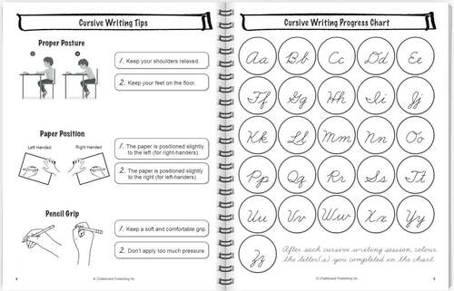 Cursive Handwriting Workbook Intermediate Edition by Chalkboard Publishing