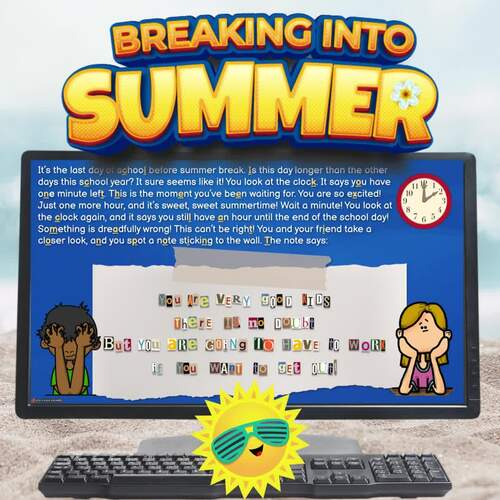 Summer Digital Escape Room Game - End of the Year UPDATED-No Google Form!