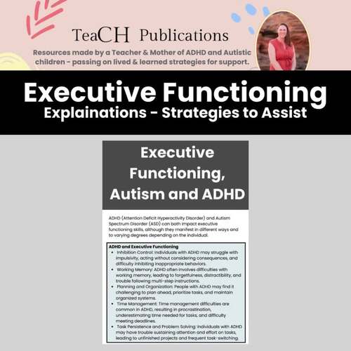 Executive Functioning Student Checklists Support Kids with ADHD Autism ...