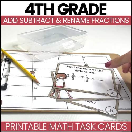 4th Grade Go Math Chapter 7 Adding Subtracting and Renaming Fractions