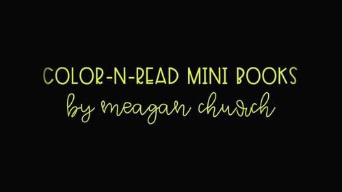 Color-N-Read Mini Book Public School BUNDLE by Meagan Church | TPT