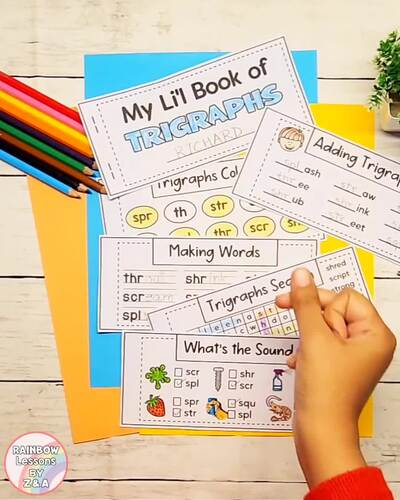 Trigraphs Booklet | Three Letter Blends Activities | Trigraph ...