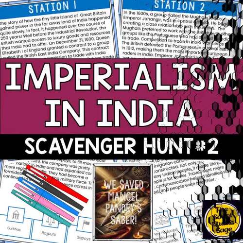 Imperialism in India Reading Comprehension Scavenger Hunt Activity - Sepoys