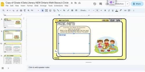 Grade 4 Data Literacy Ontario Math Digital Slides | Worksheets ...