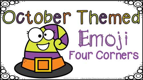Halloween Class Game - October 4 Emoji 4 Corners by Hedden 2 School