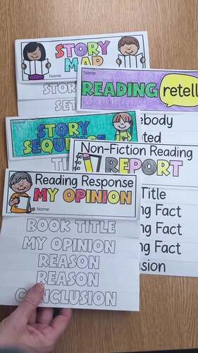 Reading Response Flip Book Templates for Any Book Fiction and Non Fiction