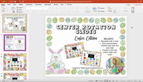 Easter Center Rotation Slides (Editable & Includes Music with Visual ...