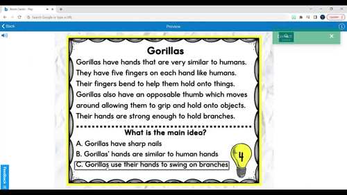 Main Idea Informational Boom Cards by Hands on Learning LLC | TPT