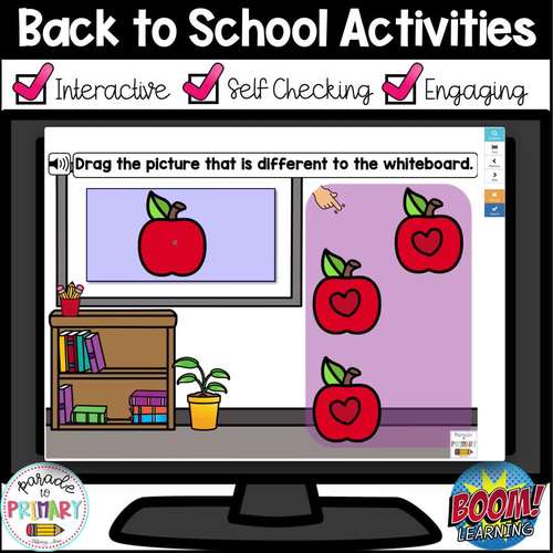 DIGITAL Math & Literacy Activities - Back to School - Boom Cards ...