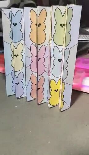 Easter Peeps Agamograph Art Puzzle Posters 2D Activities Bunny Rabbit Chick