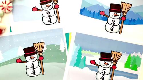 Snowflake Winter Meter Sort for Rhythm + Time Signatures by Becca's ...