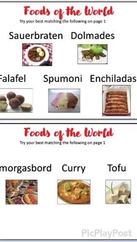 Traditions of Food and Culture Around the World, FCS, FACS, Social Studies