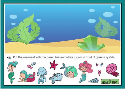Following Directions MERMAIDS Boom Cards™ by The Vocalfort | TPT