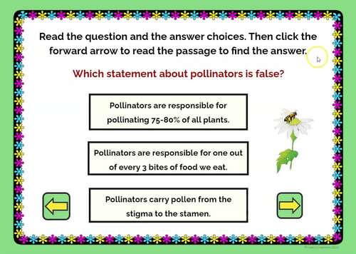 Pollinators Scavenger Hunt BOOM Cards by CarolJ Creations | TPT
