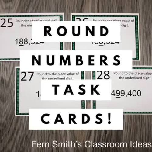 Round Numbers Task Cards by Fern Smith's Classroom Ideas | TPT
