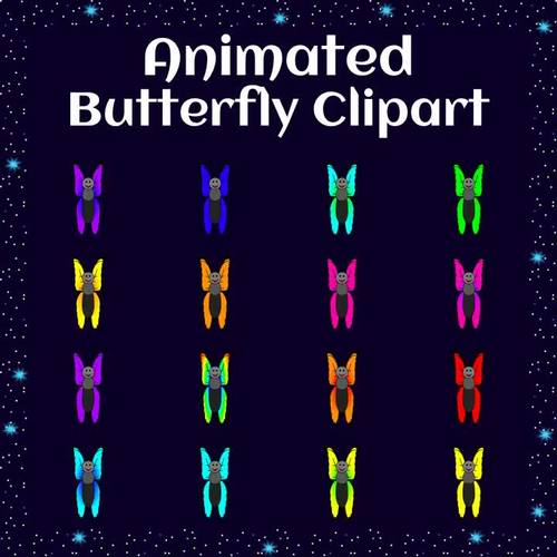 Animated GIF Butterfly Clipart by Colleen's Cosmic Collection | TPT