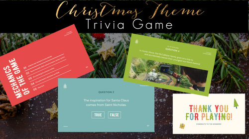 Christmas Theme Trivia Game by Amores Education | TPT