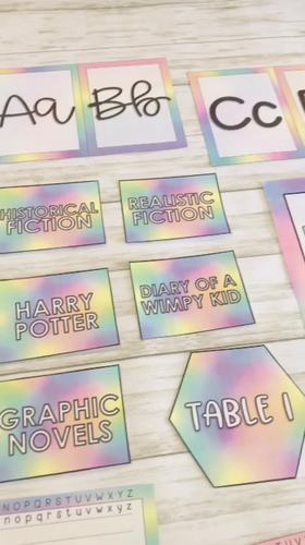 Tie Dye Classroom Decor BUNDLE | Watercolor Rainbow Theme | TpT