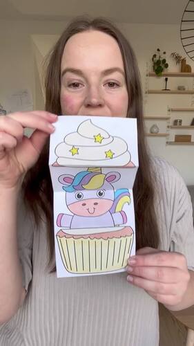 Unicorn Surprise Muffin Craft | Printable Unicorn-Themed Activity