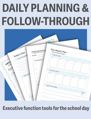 Daily Planning & Follow-Through | Executive Function Tools for Elementary