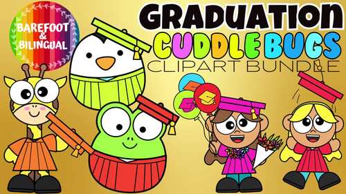 Cute Graduation Clipart Bundle - Cuddlebugs Collection | TPT