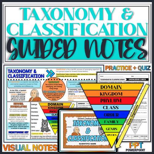 Taxonomy and Classification Doodle Biology Guided Notes | PowerPoint ...