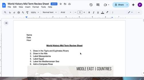 World History Midterm Review & Assessment Bundle Exam, Jeopardy, Maps ...