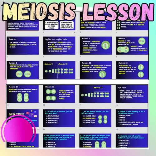 Meiosis PowerPoint and Notes - Cells Unit - Life Science Interactive ...